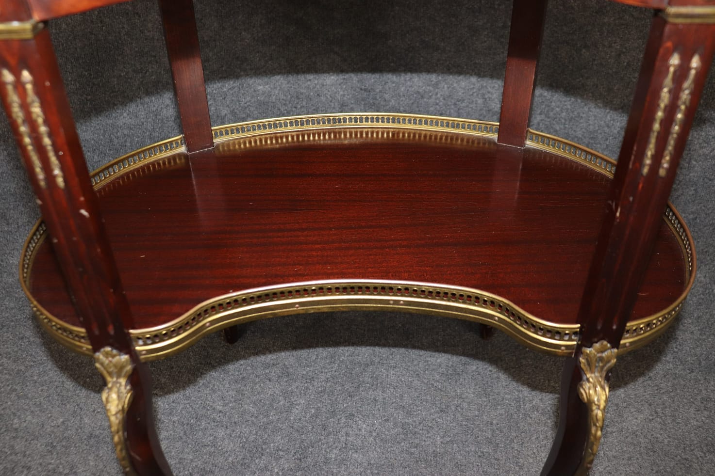 Francoise Linke Attributed Marble Top Louis XV Bronze Mounted End ...