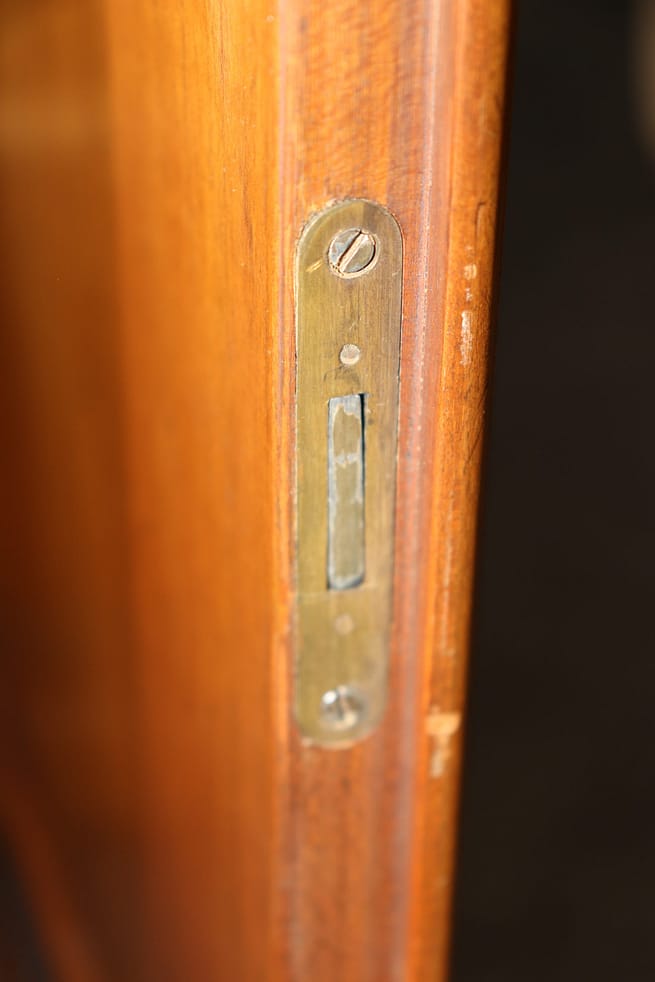 Baker French Directoire Style Walnut and Marble Top Canted Corners ...