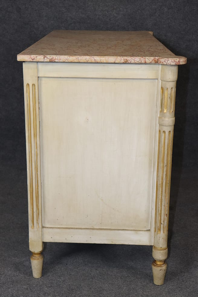 Maison Jansen Style Directoire Style Marble Top Two Door Cabinet ...