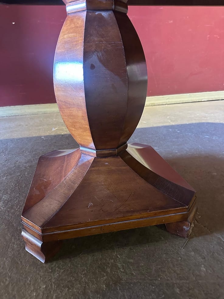 Fantastic English Yew Wood Library Table with Articulating Accordion ...