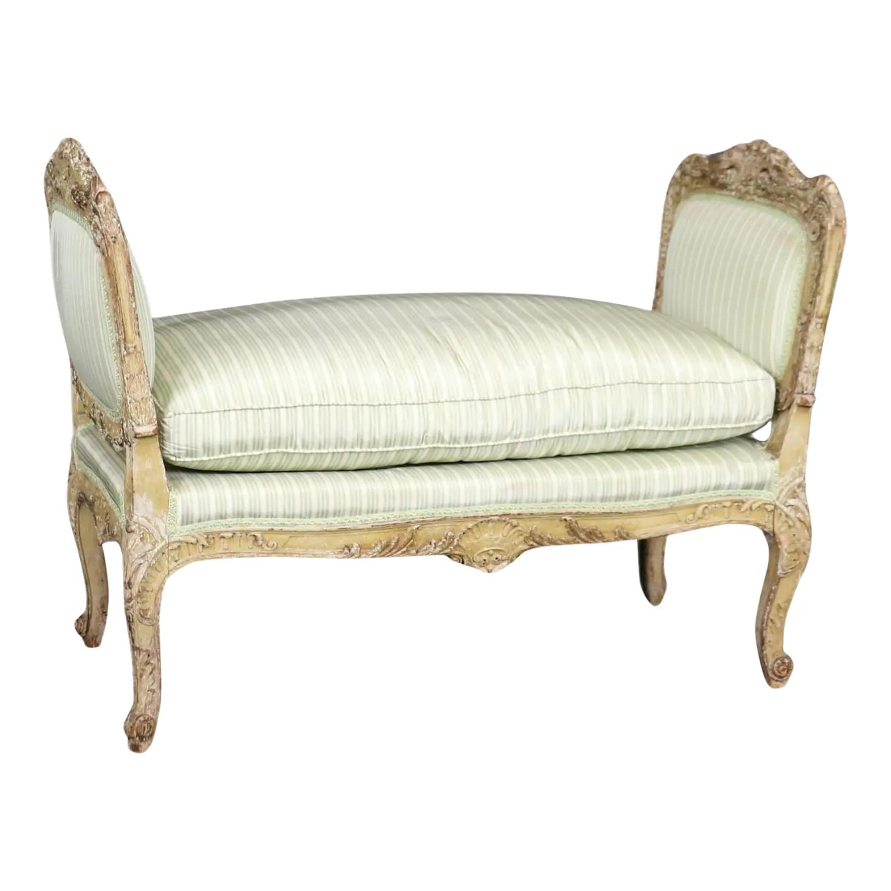 19th Century Signed Maison Jansen Louis XV White Washed Carved Window ...